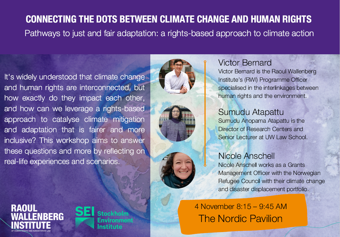 COP26 Event: How Climate Change and Human Rights are Connected - The ...