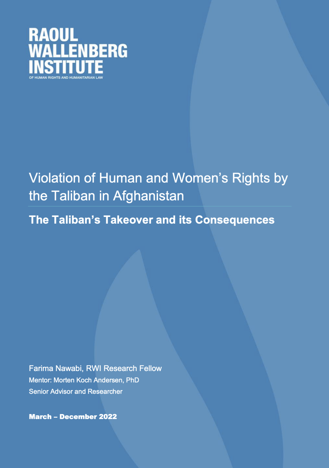 Violation of Human and Women’s Rights by the Taliban in Afghanistan The ...